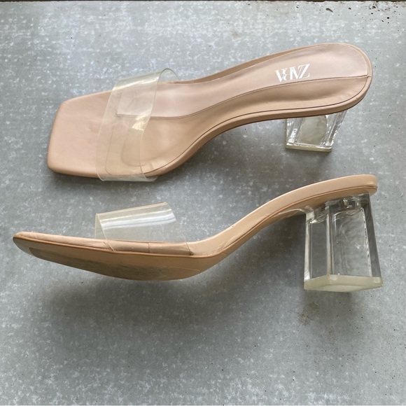 Zara | Shoes | Zara Vinyl Heel Sandal | Poshmark